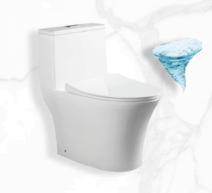 Vera Tere A.038T Dual Outlet Vortex (Tornado Flush) One-Piece Toilet ...