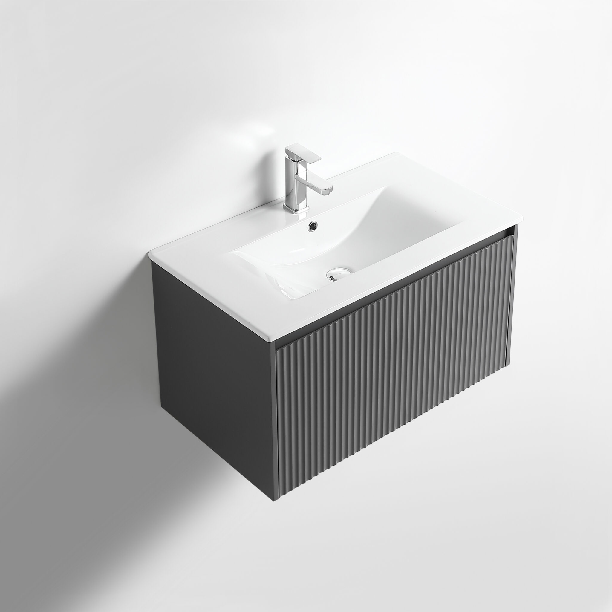 CUBI CUBE COVE **THE FLUTED DESIGN** 800mm PVC VANITY DRAWER SERIES C/W ...